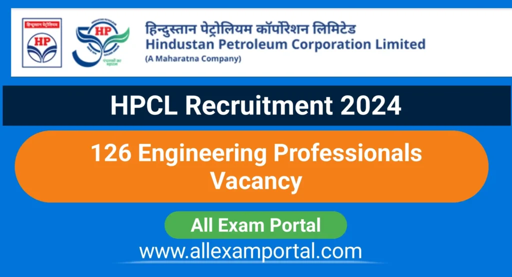 HPCL Engineer and Manager Recruitment 2024 for 126 Vacancy